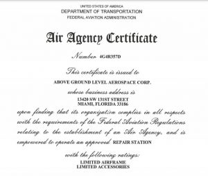 Certificates – AGL AEROSPACE